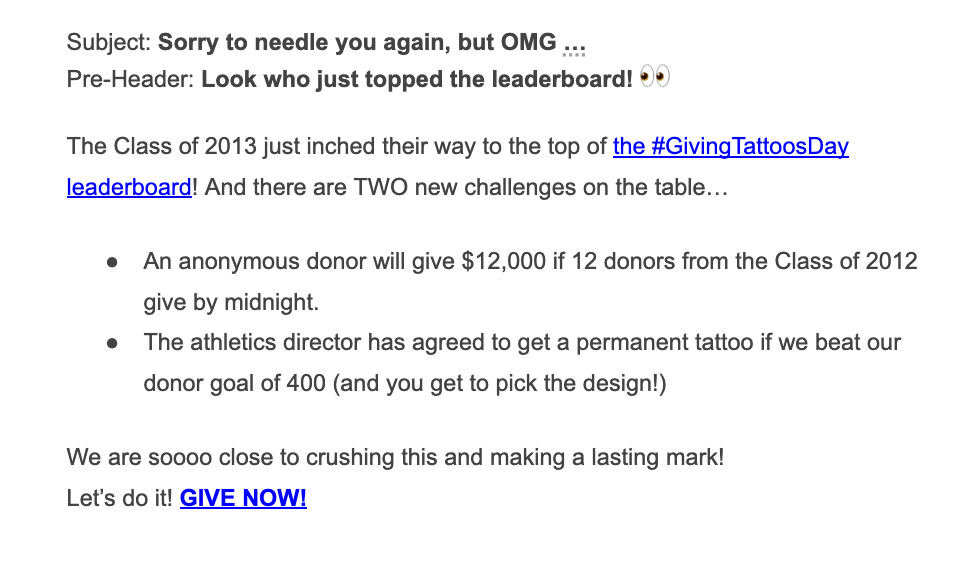 Giving Tuesday Email Examples & Best Practices | GiveCampus